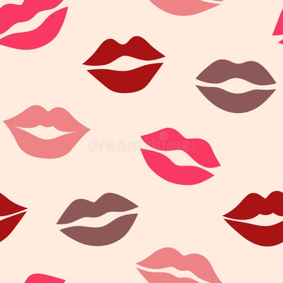 Seamless Lips Print Background Stock Illustrations – 5,677 Seamless ...