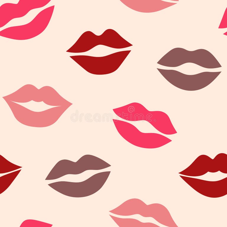 Kiss Print Pattern Stock Illustrations – 7,639 Kiss Print Pattern Stock ...