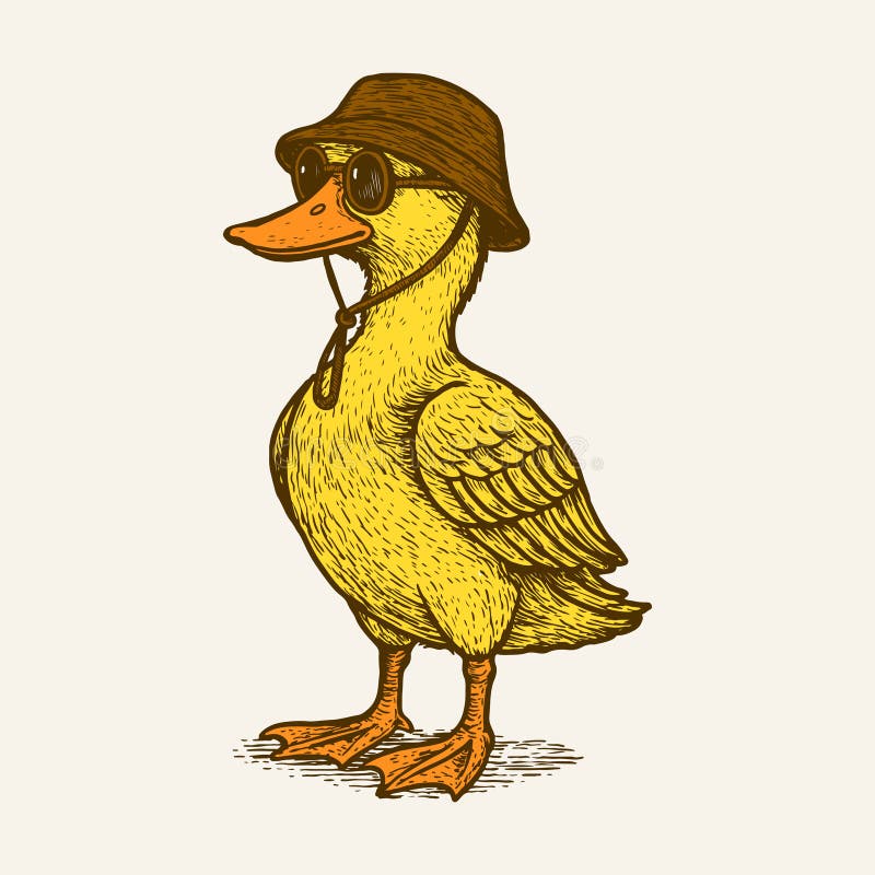 Cool Duck Illustration stock illustration. Illustration of mallard ...