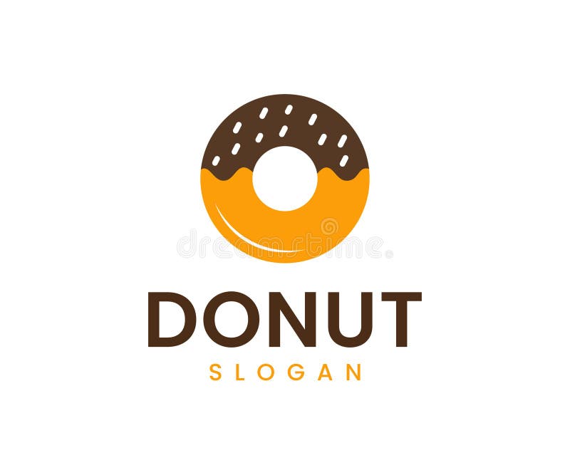Donuts Logo Design. Donut Shop Logo Vector Illustration Emblem Stock ...