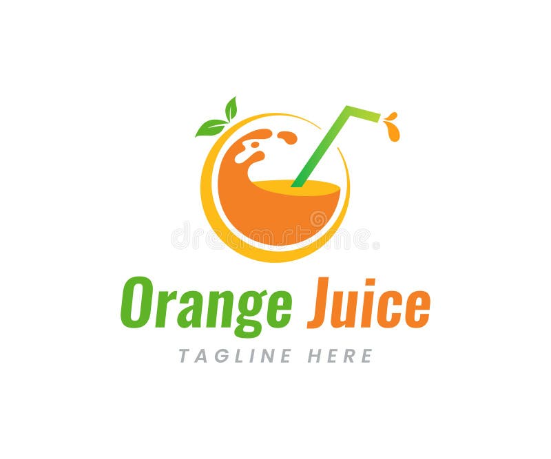 Orange Juice Logo. Juice Bar Logo Design Template Stock Vector ...