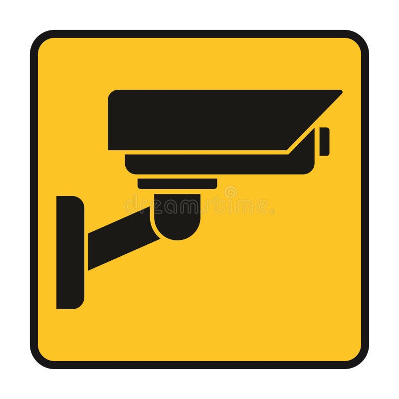 CCTV Sign of Warning Pictogram Stock Vector - Illustration of ...