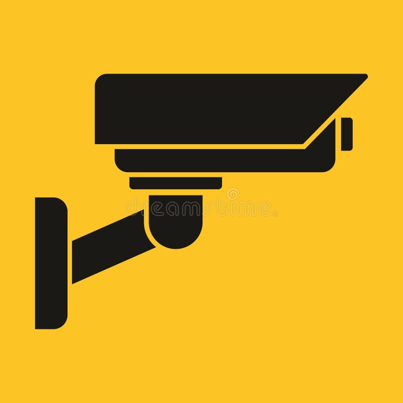 CCTV Sign of Warning Pictogram Stock Vector - Illustration of ...