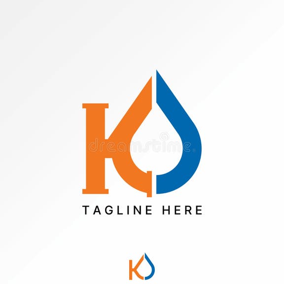 Initial K O Font Water Drop Pipe Plumbing Monogram Service Home Repair ...