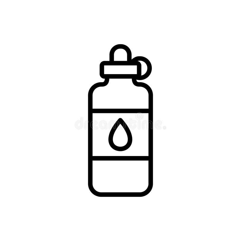 Water Bottle Icon, Reusable Sports Bottle, Hydration Container Line Art ...