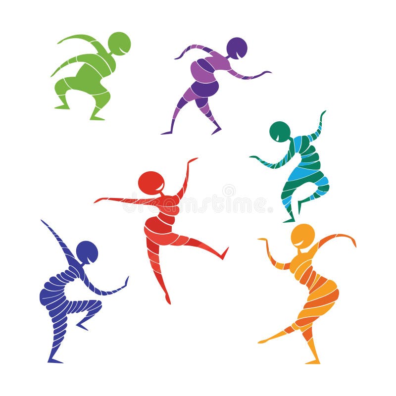 Dancing Figures stock vector. Illustration of figure, cutout - 8138762