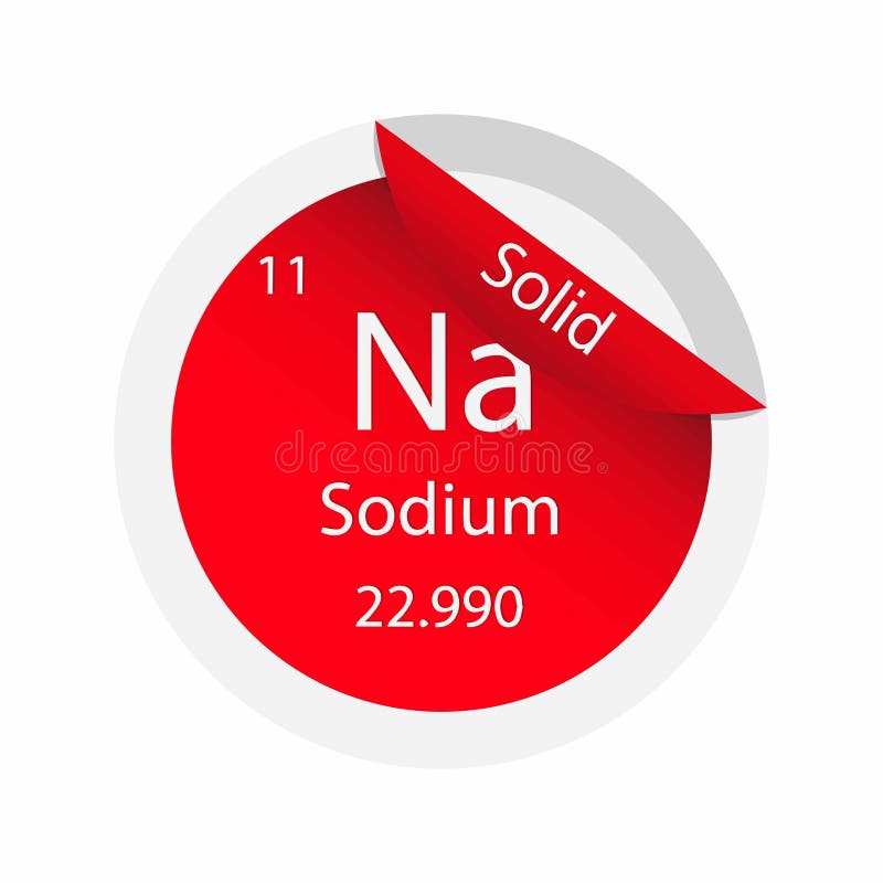Sodium Atom, Properties of the Chemical Elements Exhibit a Periodic Stock Illustration ...