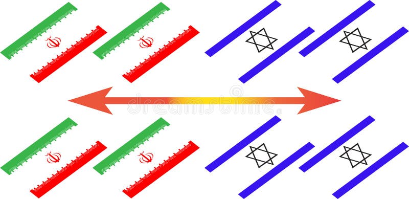 Seamless Iran and Israel Flag Pattern with Bold Stripes and Emblem ...