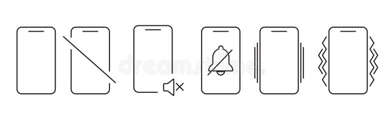 Silent Mode Icon. Mute, Silent, Vibration Smartphone Mode. Silent Mode ...