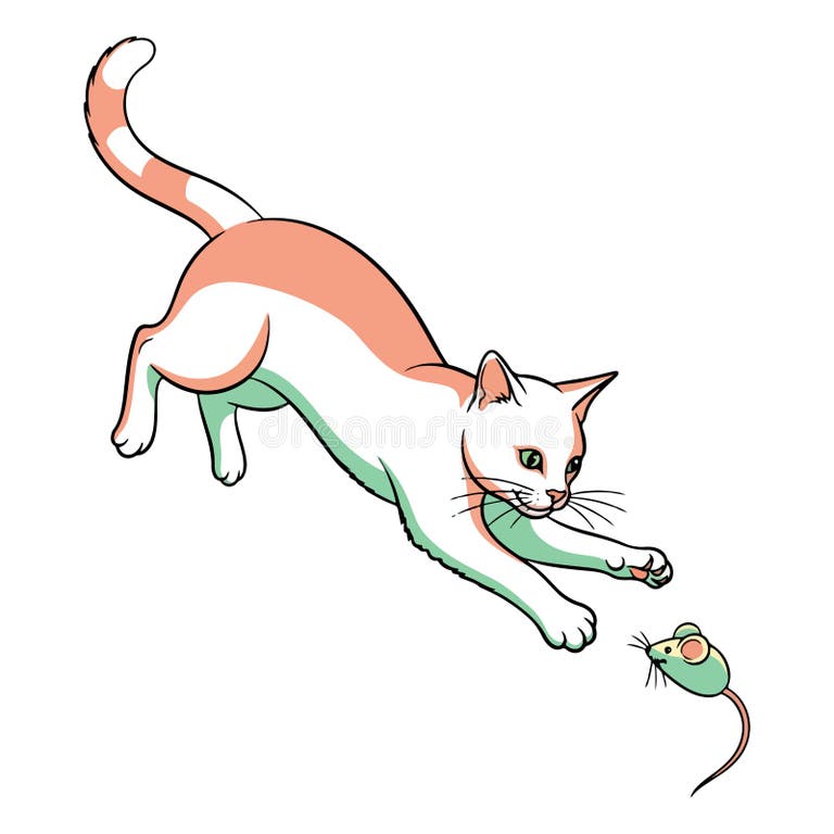Cat Pouncing Stock Illustrations – 894 Cat Pouncing Stock Illustrations ...