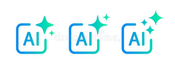 AI Generated Icon Set. Generative Ai Logo. Artificial Intelligence Icon ...