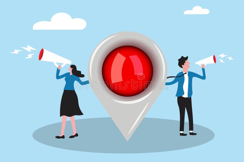 Two People, a Man and a Woman, are Depicted in a Cartoon Style, Each ...