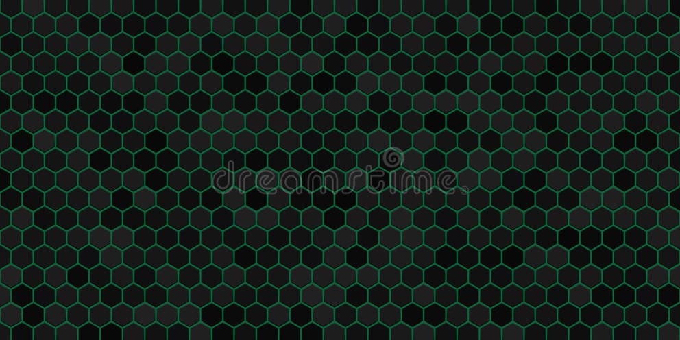 Ark Green and Black Hexagon Pattern Background, Modern Tech Texture for ...