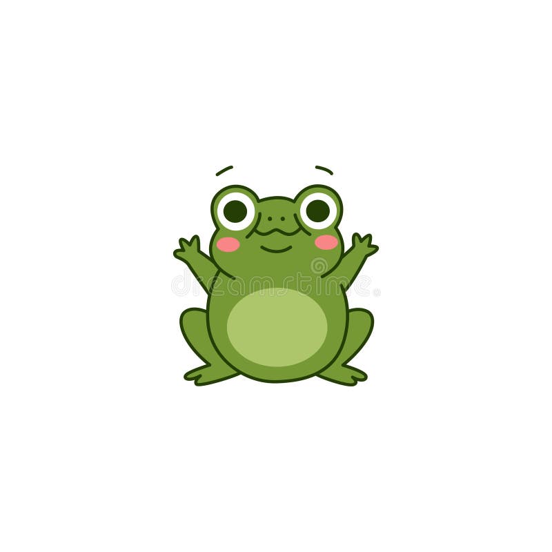 Frog with Open Arms stock illustration. Illustration of poster - 390463128