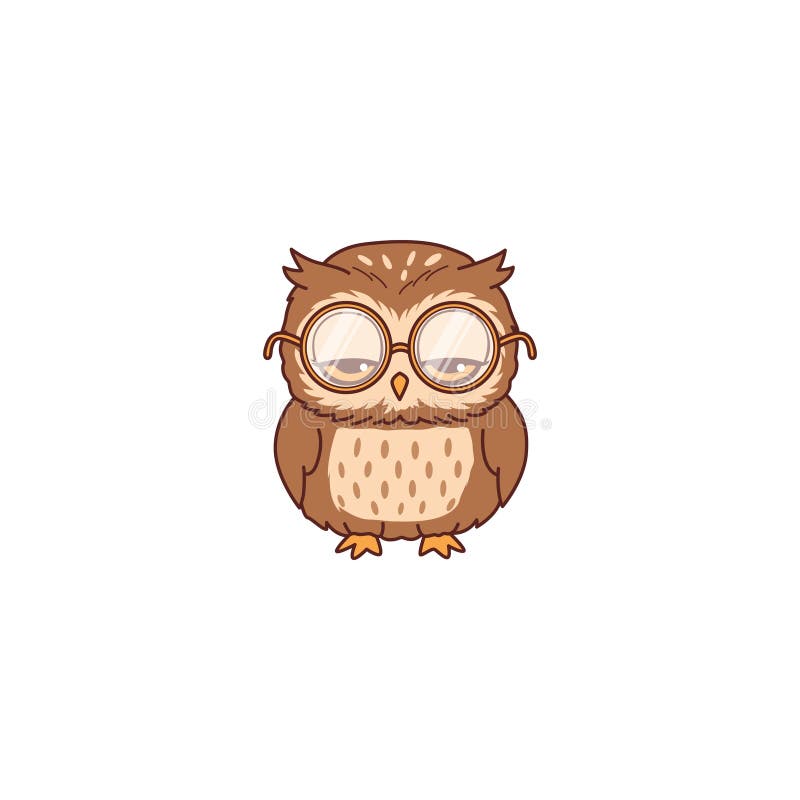 Owl with Spectacles stock vector. Illustration of spectacles - 390466389