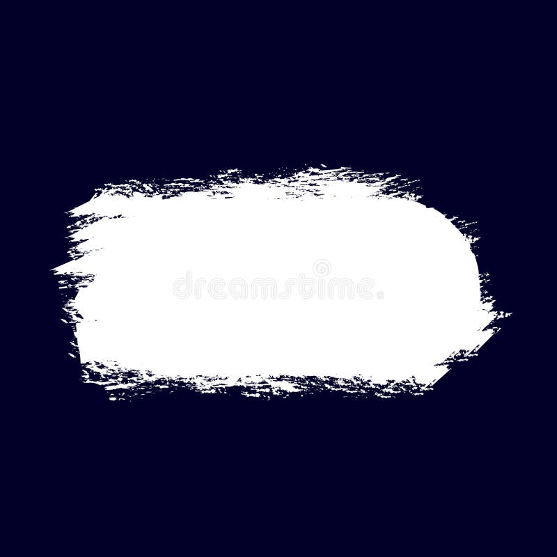 Wide White Horizontal Brush Stroke on Dark Blue Vector, Grunge Paint ...