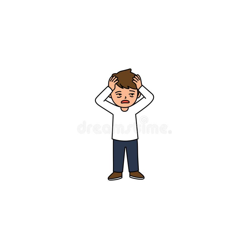 Stressed Frustrated Man stock vector. Illustration of diagram - 390659795
