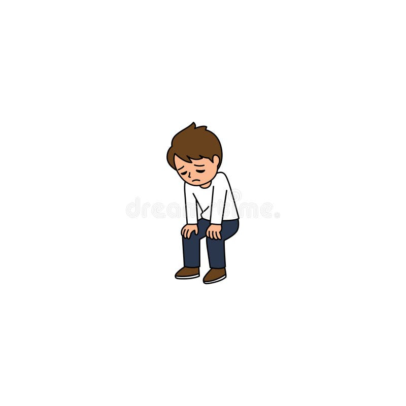 Worried Disappointed Man stock illustration. Illustration of ...