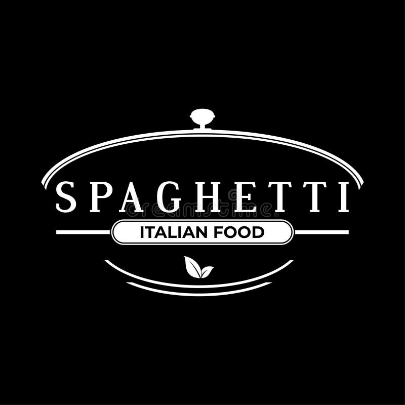 Spaghetti Noodles Restaurant Logo Simple Modern Style Vector Stock ...