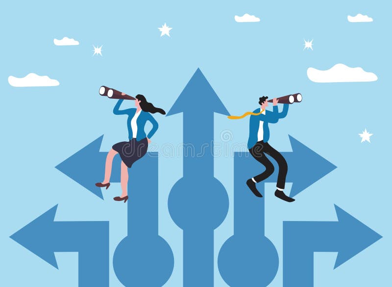 Vision To See Success Direction Stock Illustration - Illustration of ...