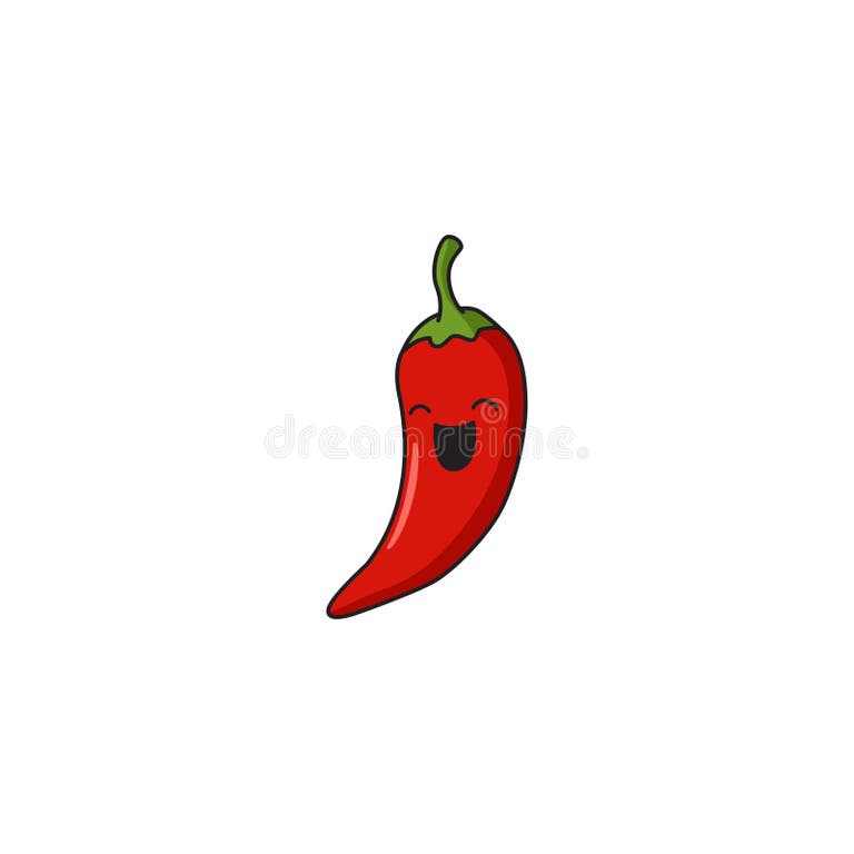 Smiling Chili Pepper Character Stock Vector - Illustration of logo ...