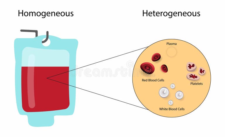 Illustration of Biology and Medical, Homogeneous and Heterogeneous ...