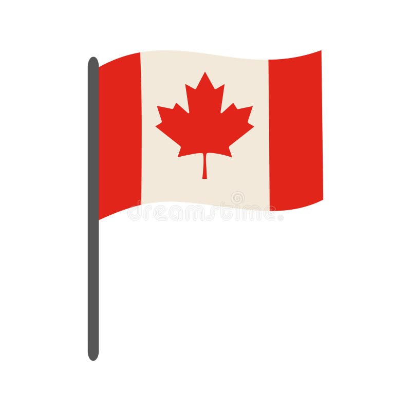 Flag of Canada. Vector Isolated Illustration of Canadian Flag in Flat ...