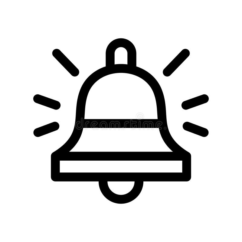 Elegant Line Vector of a Bell for Alert Icons. Stock Vector ...