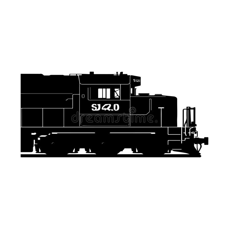 Train Silhouette Vecr Illustration Stock Illustration - Illustration of ...