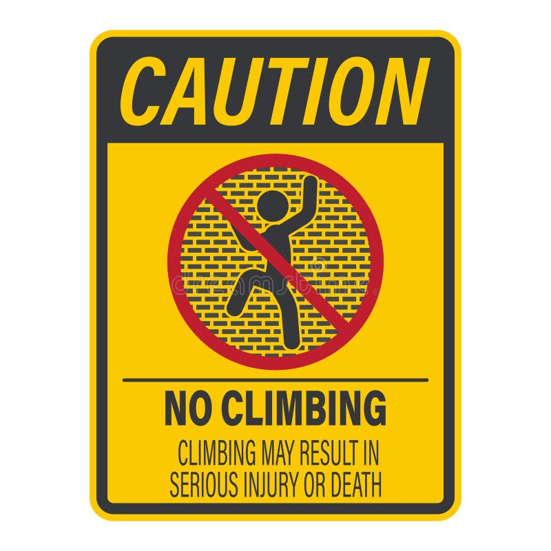 Isolated Pictogram Do Not Climb Wall, Gate or Fence Stock Vector ...