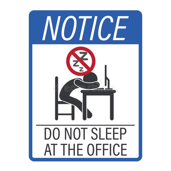 No Sleeping Sign Stock Illustrations – 326 No Sleeping Sign Stock ...