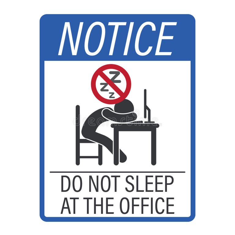 No Sleeping Sign Stock Illustrations – 353 No Sleeping Sign Stock ...