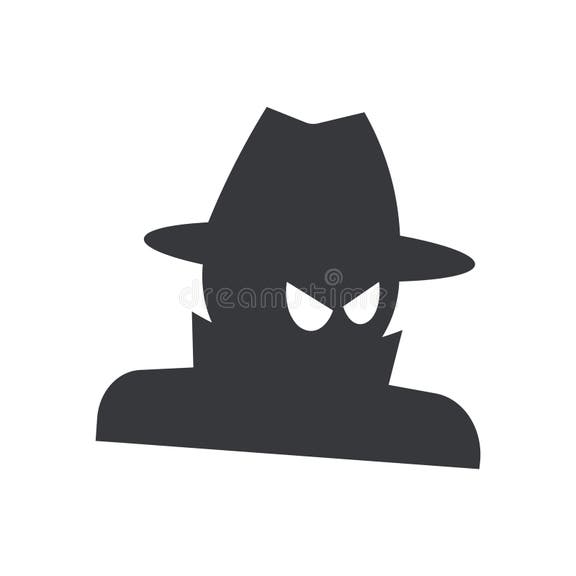 Isolated Pictogram Icon of a Suspicious Person Representing Criminal ...
