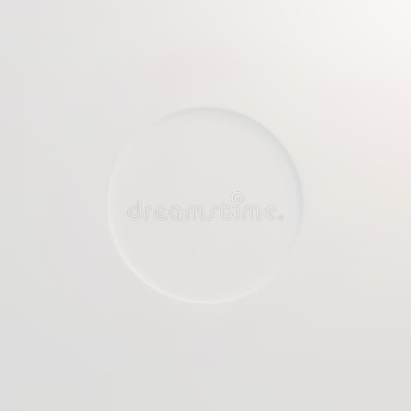 Embossed Circular Frame on Clean White Background for Subtle Design ...