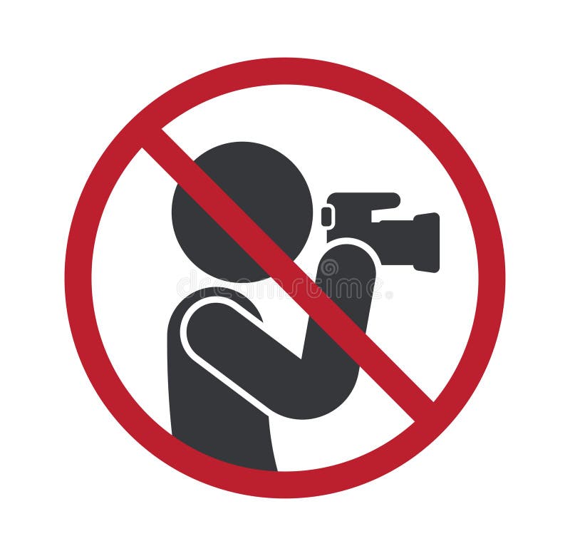 Isolated Prohibition Sign of Professional Camera Usage Restriction ...