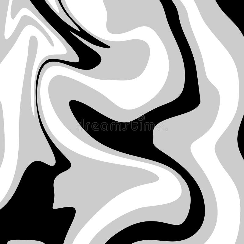 Swirling Melting Liquid Gray Black and White Colored for Background ...