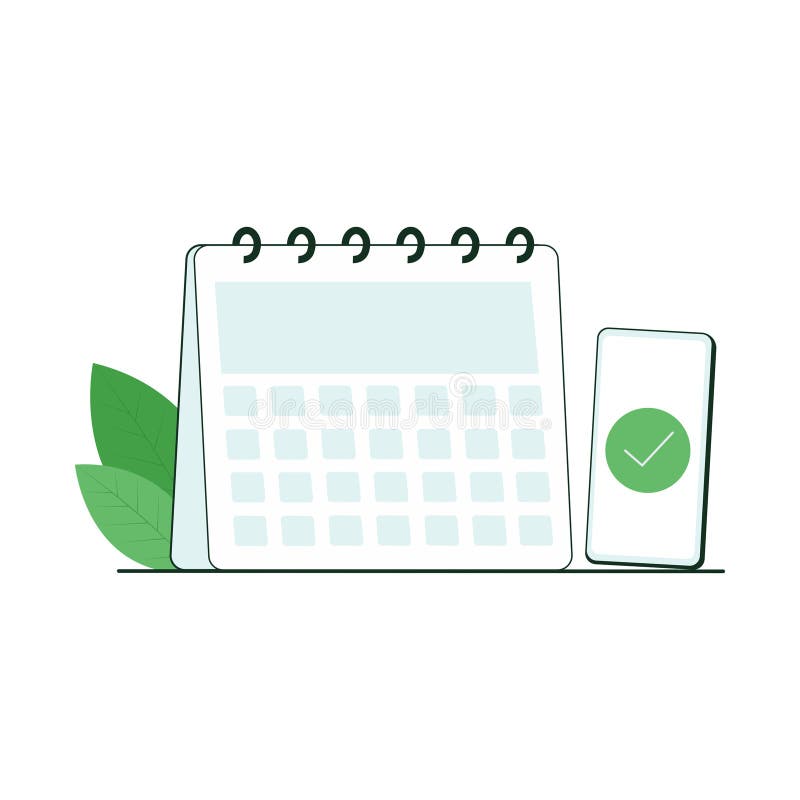 Monthly Payment Reminder with Calendar, Smartphone, and Check Mark ...