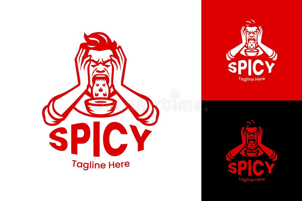 Fun Spicy Man Logo Design with Red and Black for Restaurant Branding ...