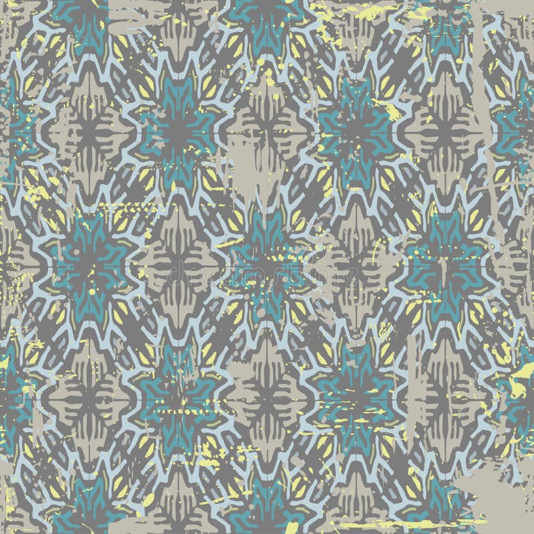 Tribal Authentic Ornament. Damascus Style Wallpaper. Decorative Mosaic ...