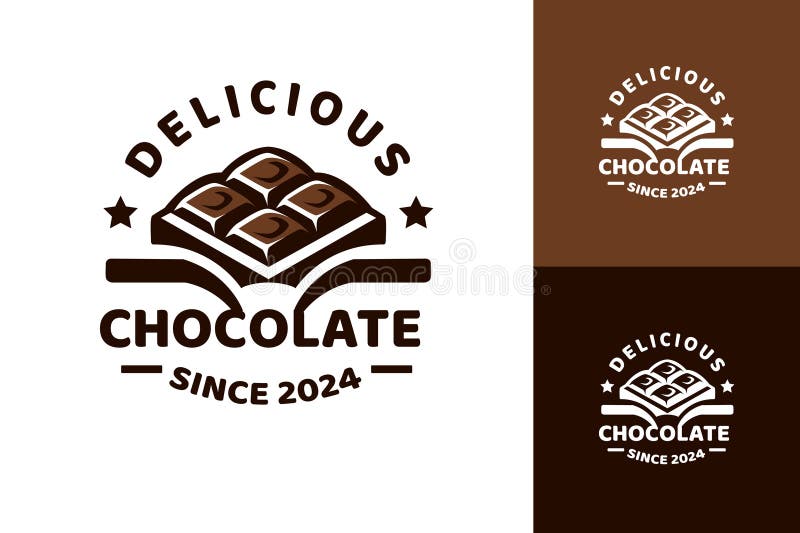 Elegant Chocolate Logo Design for Premium Chocolate Branding Stock ...