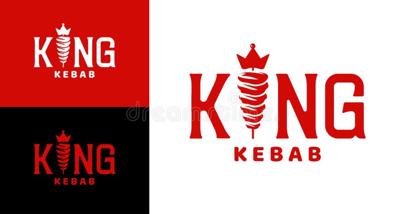 Premium King Kebab Logo Design for Kebab Restaurant Branding Stock ...