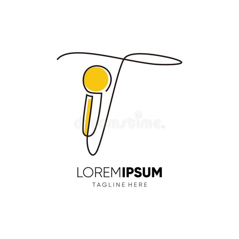Letter T Microphone Music Singer Silhouette Logo Design Vector Icon ...