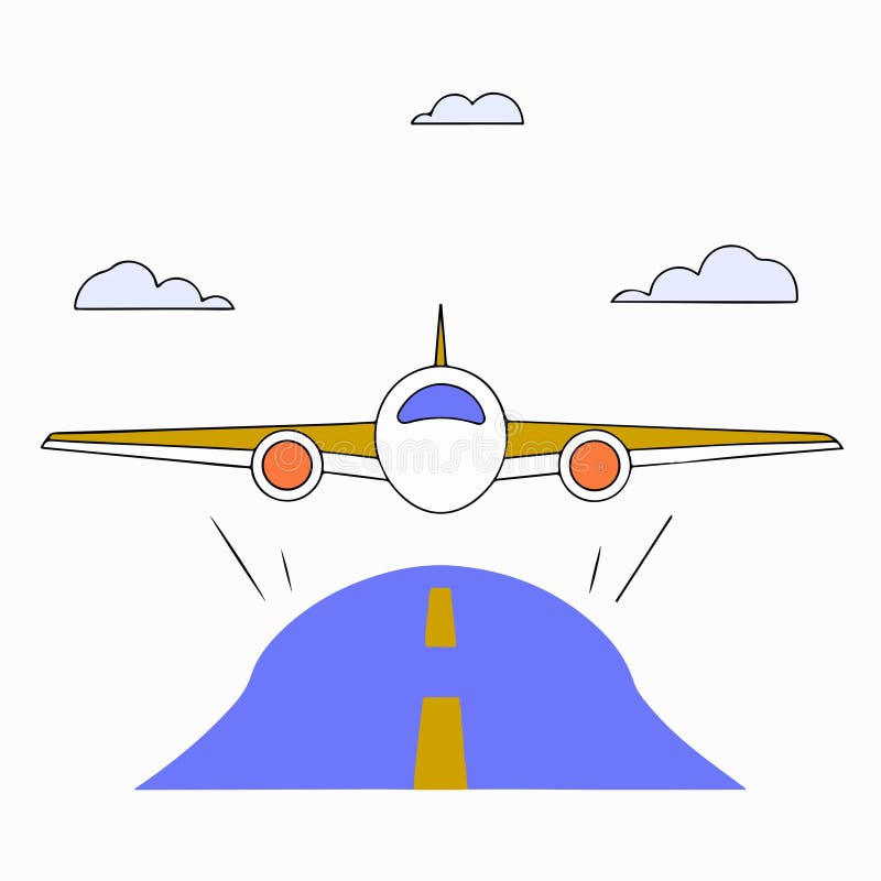 Airplanes in the sky stock illustration. Illustration of plane - 392711357