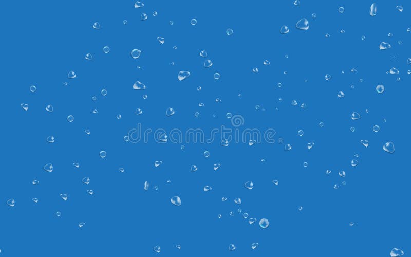 Realistic Water Drops & Bubbles on Blue – Fresh Liquid Texture for ...