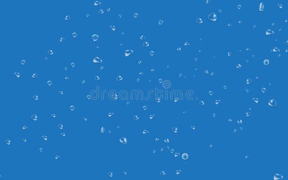 Realistic Water Drops & Bubbles on Blue – Fresh Liquid Texture for ...