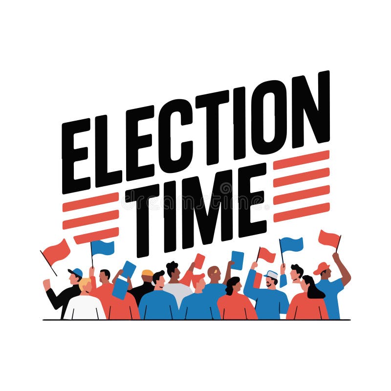 "ELECTION TIME" Vector Style Stock Illustration - Illustration of ...