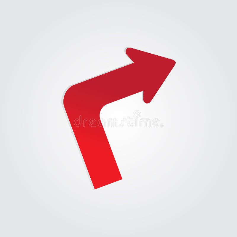 Red Curved Arrow Icon Stock Illustrations – 1,520 Red Curved Arrow Icon ...