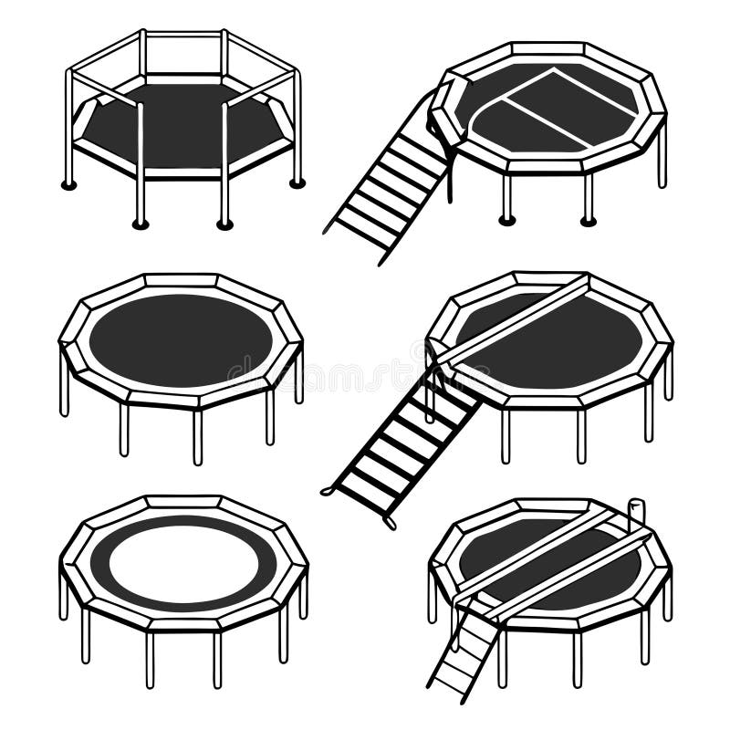 Trampolines are Shown Illustration Vector Stock Illustration ...