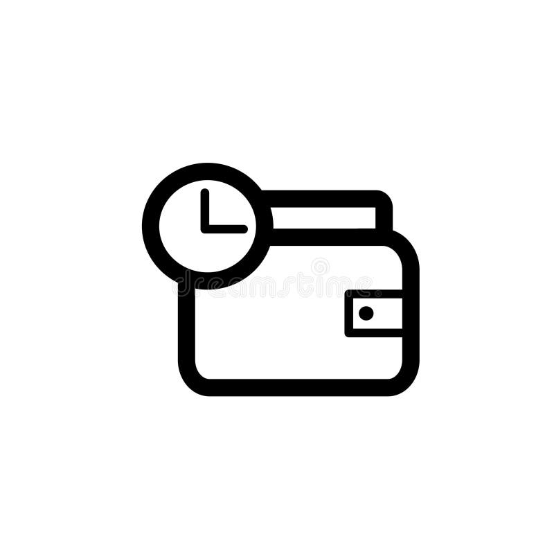 Icon User Interface Wallet Pay Later Vector Stock Vector - Illustration ...