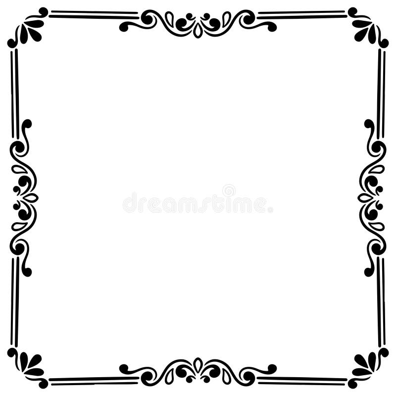 Oval Border Frame Deco. Vector Simple Vertical Line Signboard Stock ...
